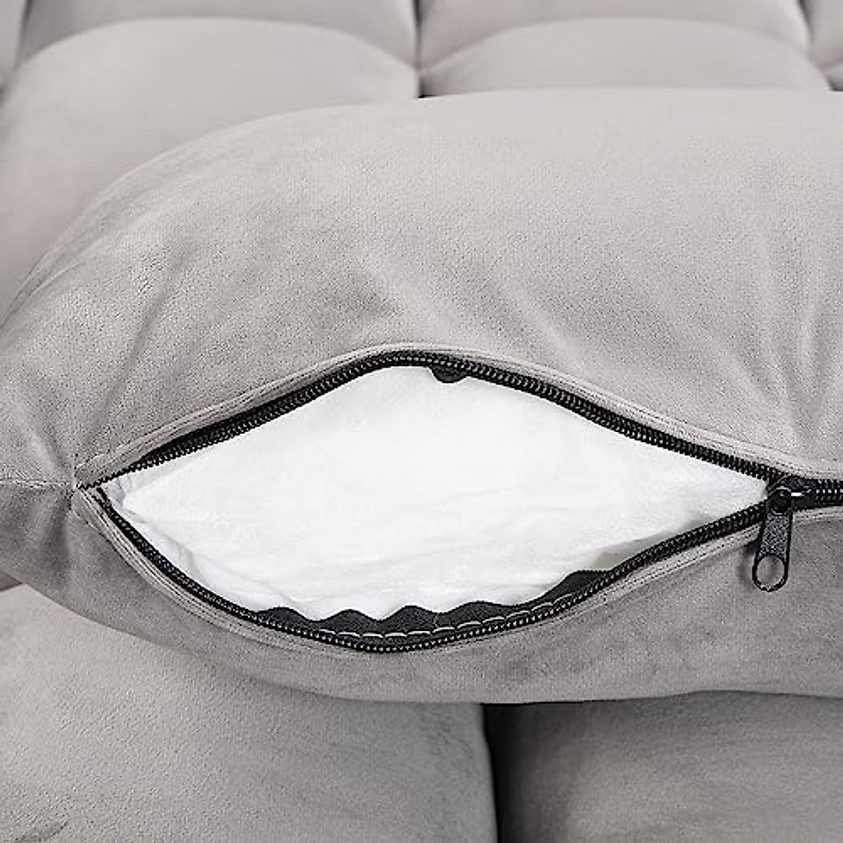 3 in 1 Upholstered Futon Sofa Convertible Twin Sofabed ,Foldable Tufted Loveseat with Pull Out Sleeper Couch Bed, Space Saving Love Seat Daybed W/Side Pockets ,USB Ports & Cupholders for Living Room