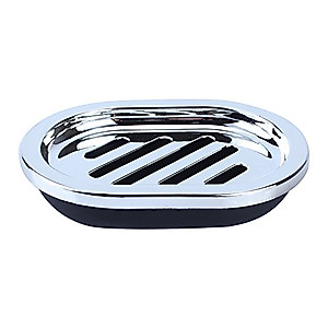 Zerone Bath Ensemble Set, 6Pcs Bathroom Accessory Set Soap Dish Dispenser Tumbler Toothbrush Household Black