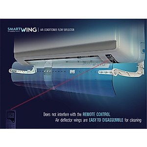 Baffle Shield for Air Conditioner, AC Split Unit Flow Deflector, Air conditioner accessory, Adjustable Smart Wing