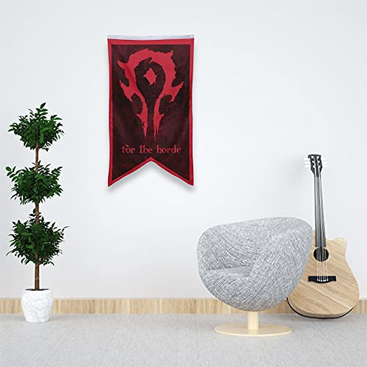 Bayyon For the horde Banner Flag 30x50 Inch Man Cave Home Office Bed Room Decor