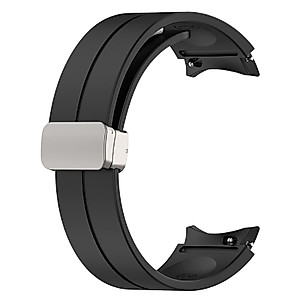 Magnetic Silicone Band for Samsung Galaxy Watch 7/6/5/4/fe Band 40mm 44mm/Watch 6 Classic 47mm 43mm/4 Classic 46mm 42mm Women/Men,for Samsung Watch 5 Pro Band 45mm,No Gap Strap Replacement Wristband