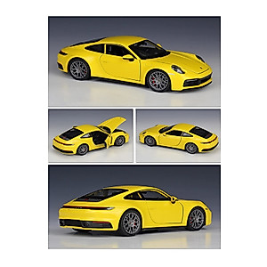 1:24 for Porsche 911 Carrera 4S Alloy Sports Car Model Diecast Metal Toy Vehicles Car Model Childrens Toy Gift Model Cars (Color : Yellow)