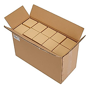 SSWBasics Cotton Filled Kraft Two Piece Jewelry Gift Boxes - 3½” x 3½” x 1" (Case of 100) - Made from 100% Recycled Material - Perfect for Compacts or Large Jewelry