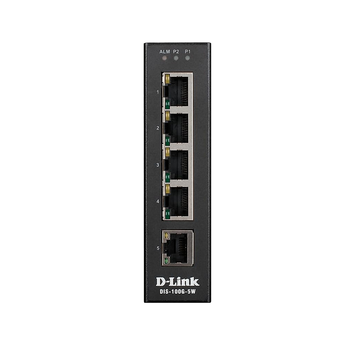 D-Link 5-Port Gigabit Industrial Unmanaged Switch | 5 10/100/1000BASE-T Ports | L2 | Fanless | Plug and Play (DIS-100G-5W)