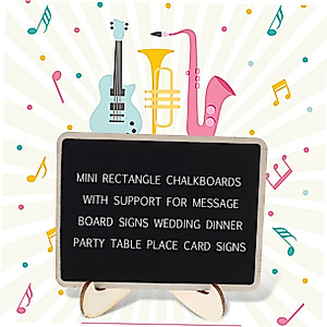 15pcs Chalkboard Message Board Tabletop Chalkboard Table Tented Cards Table Number Blackboard Party Dinner Supplies Mini Chalkboard erasable Chalkboard Signs Listing Desktop Wooden