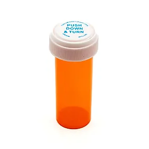 Pharmacy Prescription Vials, Amber Child Resistant Medicine Bottle, 30 Dram Reversible, Caps Included, Pack of 200 (Pill Container, Pharmacy Bottle, Pharmacy Container) by Sponix