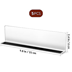 Baluue Plastic Shelf Divider, Shelf Dividers Closet, 5pcs L- Shaped Commodity Magnetic Organization Baffle for Supermarket Retail Store