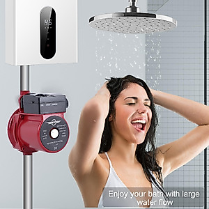 BOKYWOX Centrifugal Pump 120W 110V Food Grade Automatic Booster Pump NPT3/4'' Domestic Hot Water Circulator Pump 120W Home Recirculating Pump Hot Water Circulator Circulation Pump （RS15/9R）