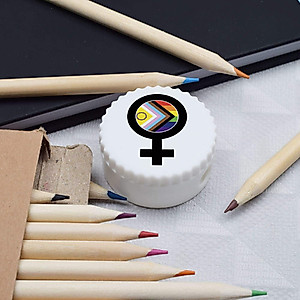 'Pride Flag on Female Symbol' Compact Pencil Sharpener (PS00035563)
