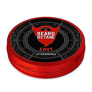 Beard Octane: Envy - Natural Beard Balm w/Shea Butter - 2 Oz - Conditions and Styles - Made in USA - Cologne Scented