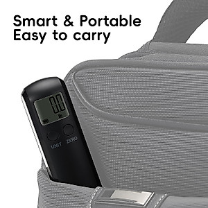 TADA 110 lbs Travel Luggage Scale Battery-Free Portable Digital Hanging Hand Baggage Scale for Travel Suitcase Weight Scale with Built-in Measuring Tape