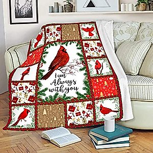 Cardinals Birds Sherpa Blanket Super Soft Throw Fleece Warm Blanket for Bedroom Couch Sofa Living Room 51x59