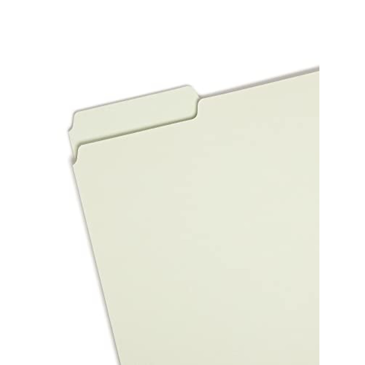 Smead Pressboard File Folder, 1/3-Cut Tab, 2" Expansion, Letter Size, Gray/Green, 25 per Box (13234)