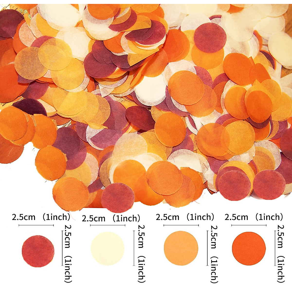 Fall Birthday Party Decorations/Fall Confetti Thanksgiving Decorations/Maroon Orange Confetti/Graduation Burgundy Orange Pumpkin Table Decorations/Burgundy Orange Weddings