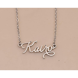 A Missing Dog Cobi Name Necklace Custom Personalized Name Plate Jewelry for Birthday