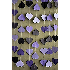 Boston Creative company LLC Wedding Heart Garland Paper Garland (Purple)