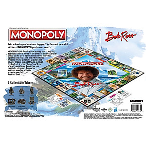 Monopoly Bob Ross | Based on Bob Ross Show The Joy of Painting | Collectible Monopoly Game Featuring Bob Ross Artwork | Officially Licensed Monopoly