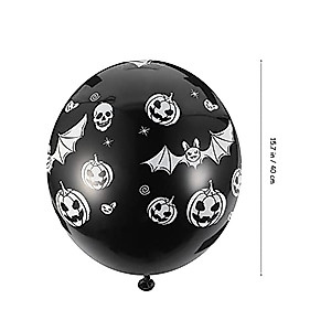 jojofuny 600 pcs Decorations Halloween Happy Balloons Pumpkin Gray Black Punch Orange Web Decoration Party Unique Balloon for Random Spider Ghost Style Supplies Festival Decor Pretty Latex