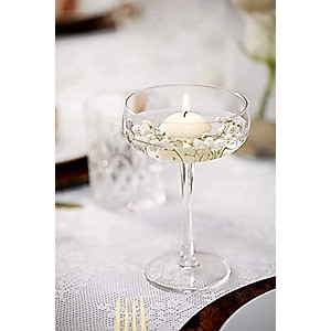 BOLSIUS 3 Inch Ivory Floating Candles - 24 Count Unscented - Premium European Quality - Imbue Breathtaking Ambiance for Romantic Wedding Centerpieces, Decorations, Events, Pool, Holiday, and Parties