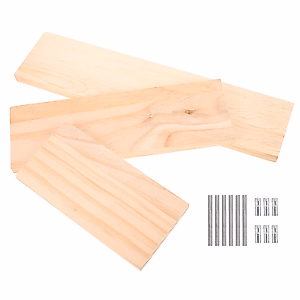 Cabilock 3 Sets Floating Shelf Wooden Shelf Farmhouse Hanging Wooden Shelving Wood Decor Moon Shelf Invisible Shelves Rustic Home Decor Shelves for Wall Decor Sturdy Wall-Mounted Bookshelf