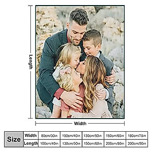 Custom Personalized Blanket with Photo & Name - Personalized Picture Collage Blanket Soft Using My Own Photos Custom Gifts for Dad, Mom, Family, Friends, Couples