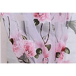 Dolce Mela DMC478 Sheer Curtain Panels 60 x 100 inch Tall Window Treatments, Paris Bedding & Home Decor