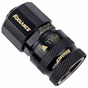 Koolance QD3-FS10X16-BK QD3 Female Quick Disconnect No-Spill Coupling, Compression for 10mm x 16mm (3/8in x 5/8in) *Black*