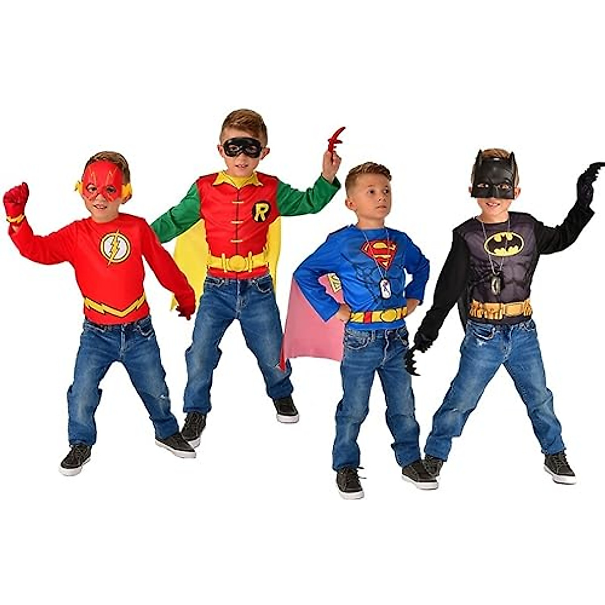 Rubies Child's DC Comics Dress up Trunk with Superman, The Flash, Batman and Robin