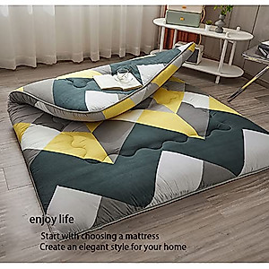 ZIKGER Bohemian Floor Mattress Japanese Futon Roll Up Thicken Sleeping Bed Portable Camping Mattress Lounger Couch Bed Pad