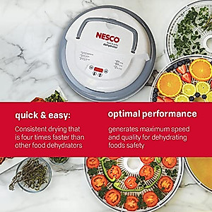 Nesco FD-79 Snackmaster Pro Digital Food Dehydrator for Snacks, Fruit, Beef Jerky, Meat, Vegetables & Herbs, Gray, 4 Trays