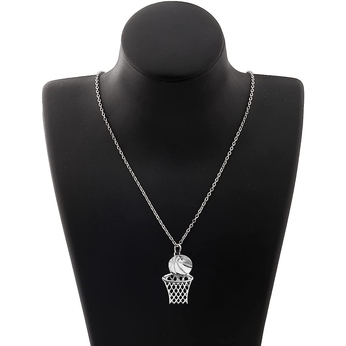 BNQL Basketball Lovers Gifts Necklace Basketball Hoop Sports Pendant Necklace Sports Jewelry Gifts for Men Boy Women