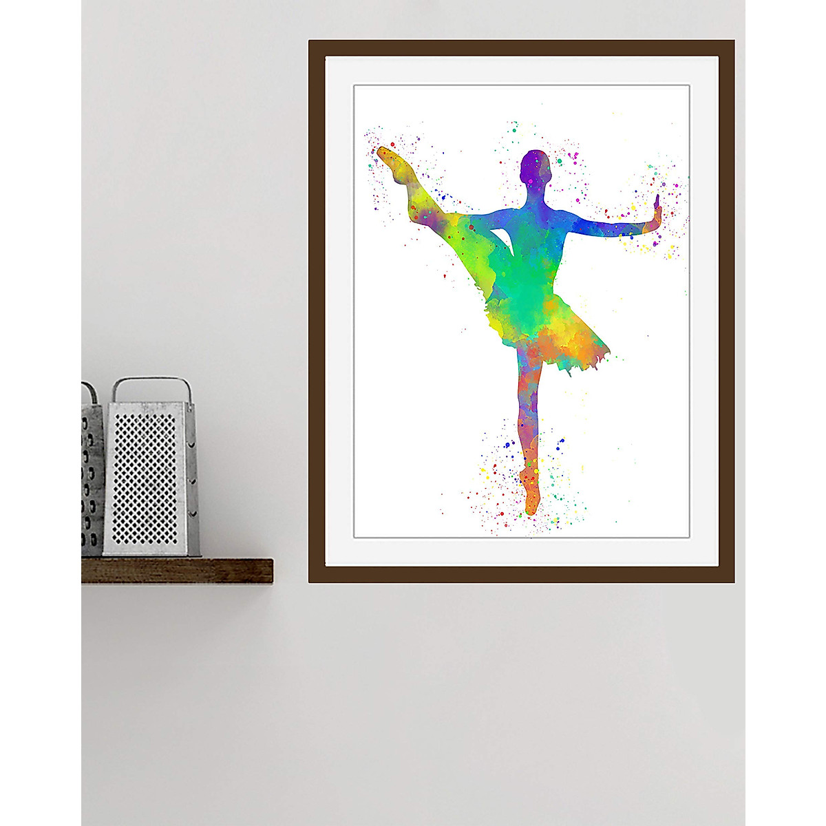 Girl Ballet Dancer Abstract Wall Art Print Poster 11x14, Ideal for Lover of Ballet, Dance Teacher and Ballerina. Teen Bedroom, Dance Studio, Dorm Room, Dressing Room, Locker Decor