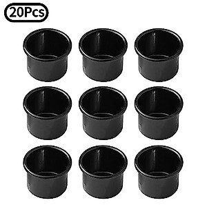Alvivi 20/25Pcs Candle Holders Mini Tealights Aluminum Candle Stick Tealight Holders Candle Inserts for Stick Candles Christmas Home Decoration Black A One Size