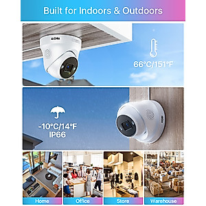 ZOSI 16Channel 4K PoE Home Security Camera System Outdoor Indoor with 4TB HDD,16pcs 4K PoE IP Cameras,Person Vehicle Detection,100ft Night Vision,2-Way Audio,16CH 4K NVR Recorder for 24/7 Recording