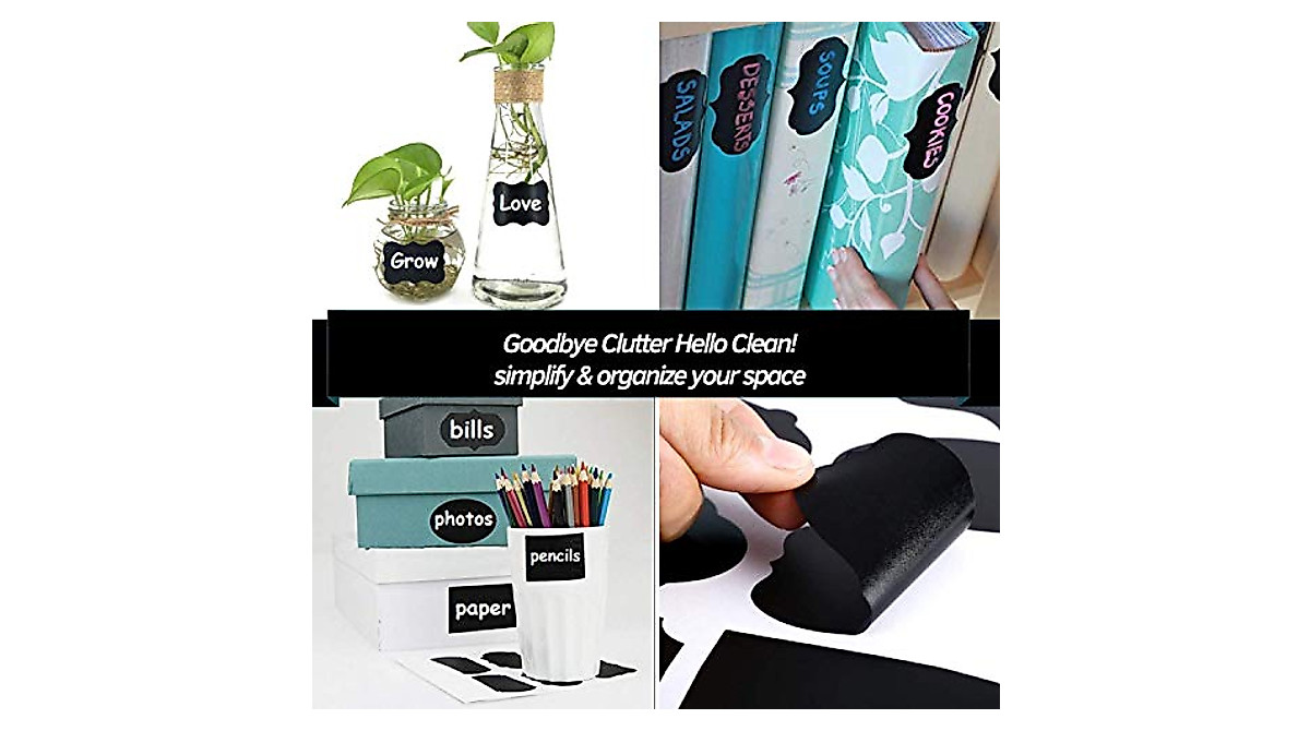 Stylish Chalkboard Labels for Storage - 204 Stickers