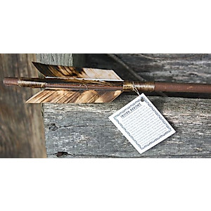 Mountain View Wood Works Genuine Navajo Indian Arrow with Arrowhead and Feathers, 24"