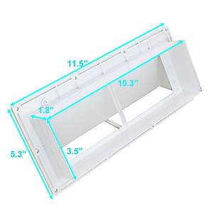 X-Haibei RV Range Hood Exhaust Vent Cover, Stove Bathroom Vent Cover Outside Damper for Motorhome Trailer Camper (White)