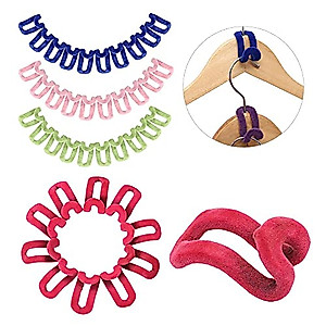 Zefuva Clothes Hanger Creative Storage Holder Home & Living Antislip Easy Hook Closet Organizer 10PCS(Purple)