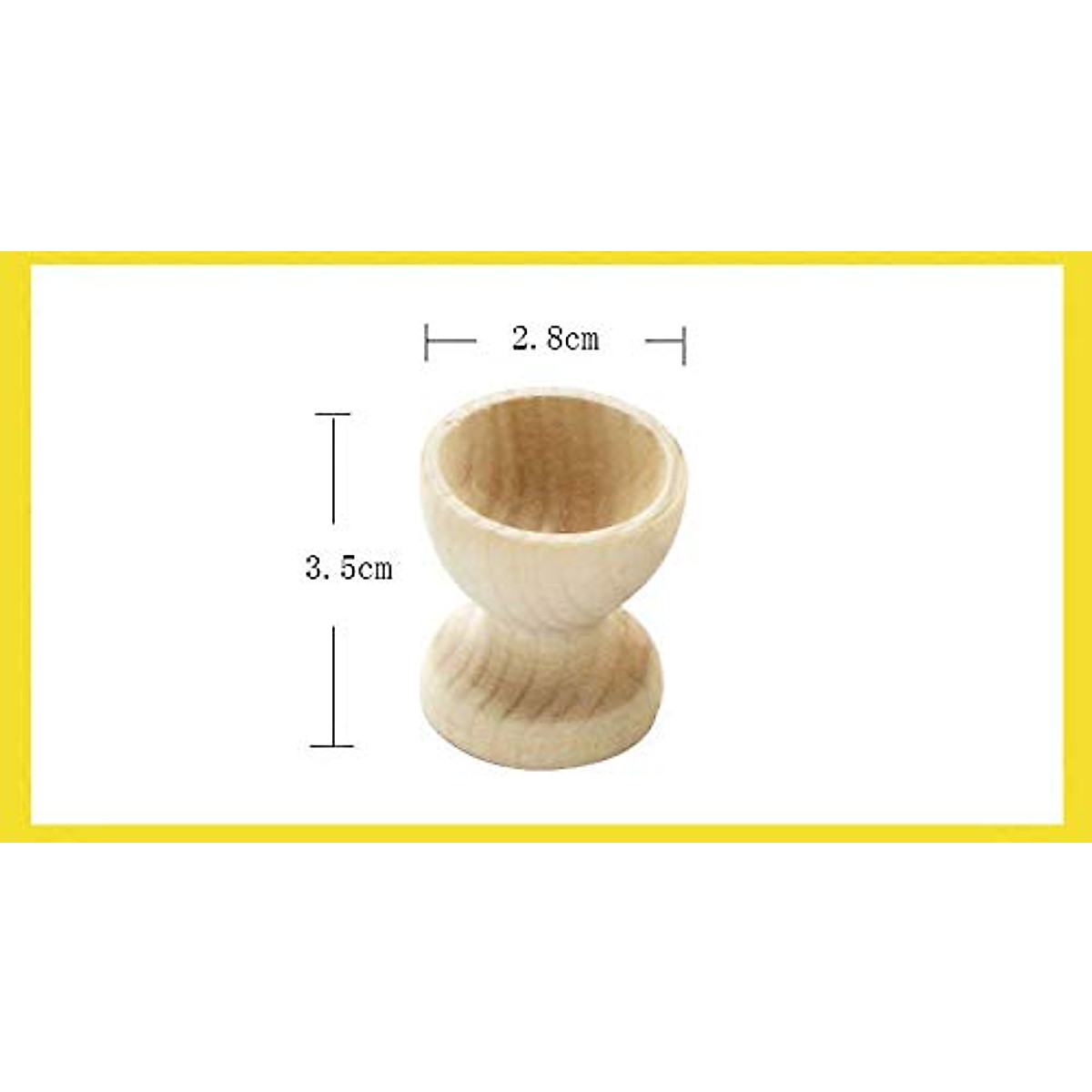 Hosfairy 16Pcs Mini Egg Cups Wooden Egg Cups Easter Egg Holders for DIY Painting Easter Craft Decoration