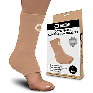 Ankle Brace Compression Sleeve for Men & Women (1 Pair) - Best Ankle Support Foot Braces for Pain Relief, Injury Recovery, Swelling, Sprain, Achilles Tendon Support, Plantar Fasciitis Socks