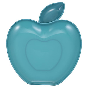 Luxshiny Serving Dishes Dumpling Plate with Sauce Compartment - Shaped Japanese Sushi Plate Chips and Salsa Plate Snack Platter Serving Tray for Home Restaurant Cyan Serving Platter