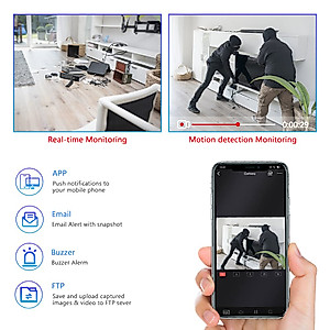 PANOEAGLE 6MP HD POE IP Camera, All-Metal Eyeball Dome Camera with Built-in MIC, 165ft Smart IR Night Vision, WDR ，DNR, IP67