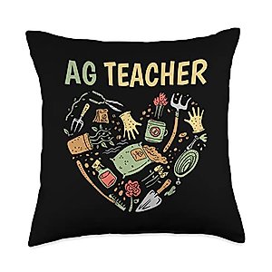 Agriculture Teacher Gifts for Men & Women AG Future Farmer Agriculture Teacher Throw Pillow, 18x18, Multicolor