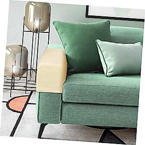 GOOHOCHY 2Pcs Universal Sofa Armrest Covers Elastic Protective Covers for Sofas Beige Comfortable Long-Lasting Decor