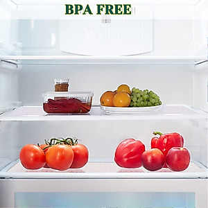 GOTECHBO Shelf Liner Waterproof - Clear Fridge Liners Washable, EVA Anti Frost Refrigerator Mat, Oil-Proof Non Adhesive Cabinet Drawer Liner (17.7" x 181 inch)