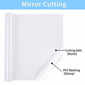 Lya Vinyl Heat Transfer Vinyl 12" x 10ft White Iron on Vinyl Roll for Cricut, Silhouette Cameo, Premium HTV for DIY Clothes, Bags, Shoes and Other Textiles