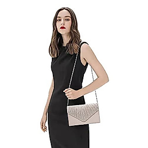 adoranda Satin Clutch Purses for Women Envelope Evening Bag for Wedding Party Proom Bridal clutch Handbag