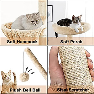 Timberer Litter Box Enclosure with Cat Tree, Wooden Cat House with Cat Tree Tower, Hidden Cat Litter Box Furniture with Scratching Post, Modern Cat Condo, Rustic Brown