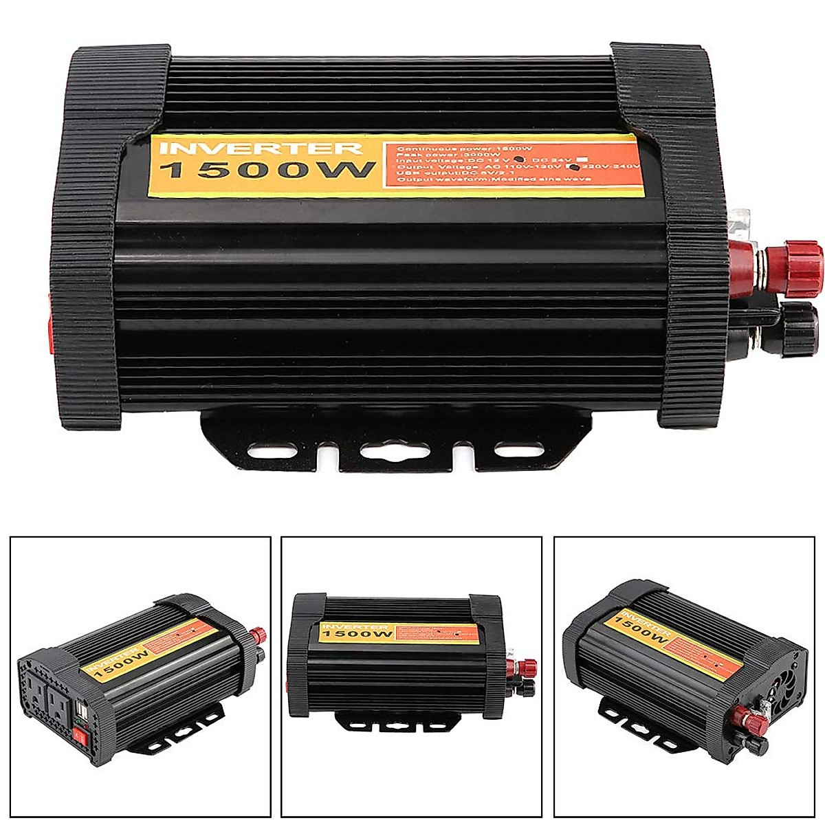 Car 1500W 12V DC to 110V AC 1500W Car Auto Voltage TransCompatible withmer Inverter Converter Car Charge