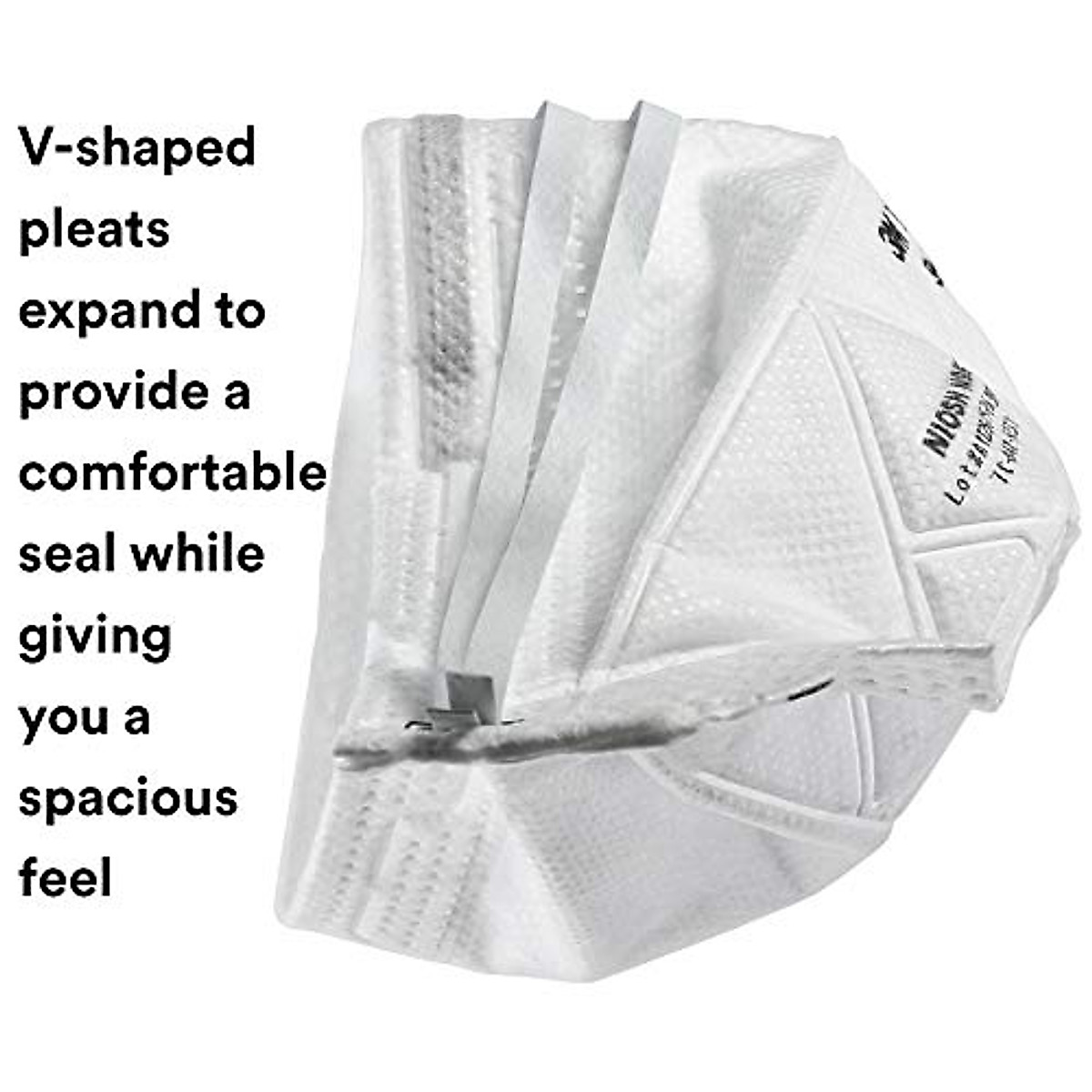 3M N95 Respirator, VFlex Particulate Respirator 9105, Disposable, Sweeping, Sanding, Grinding, Sawing, Bagging, Dust, 50/Box